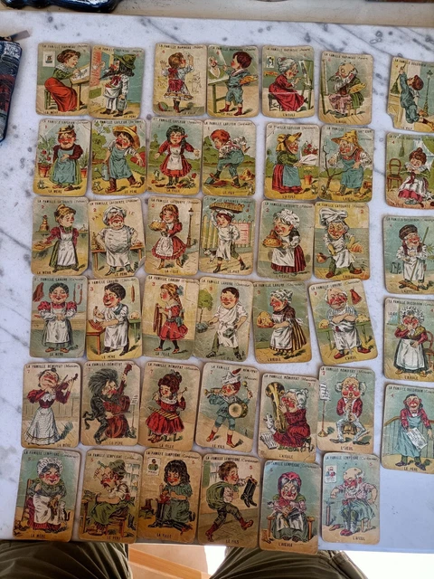 JEU DE CARTES ANCIEN JEU DES 7 FAMILLES LES METIERS DEBUT XXème FRANCE ...