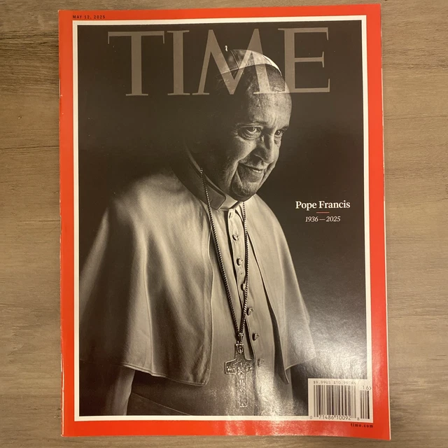 TIME MAGAZINE MAY 12th 2025 Pope Francis 1936-2025 (Barcode On Front ...