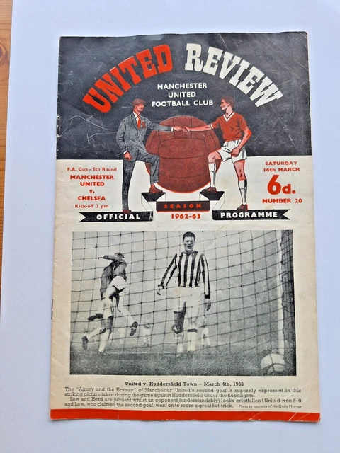 MANCHESTER UNITED V Chelsea Season 1962-63 Football Programme £2.75 ...