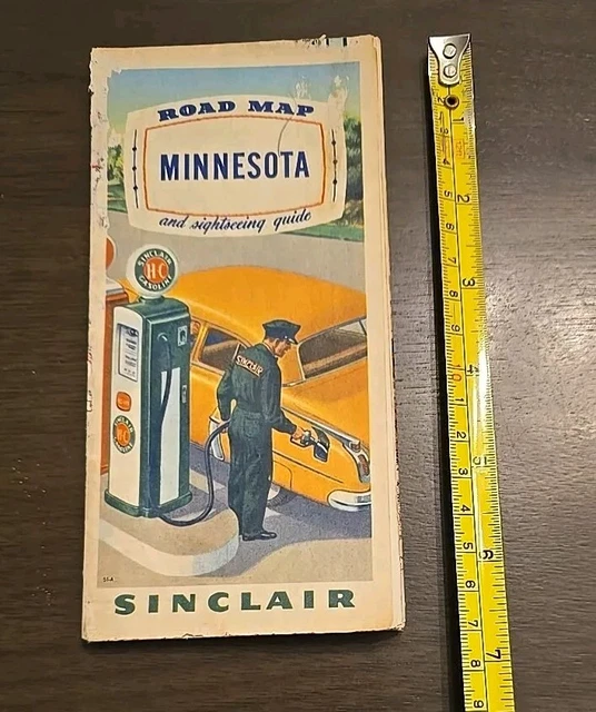 VINTAGE SINCLAIR ROAD Map Of Minnesota $14.99 - PicClick