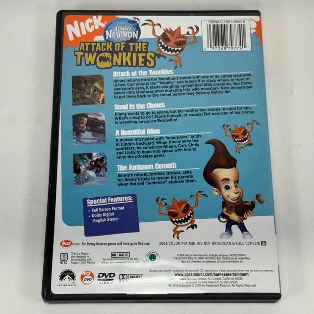 JIMMY NEUTRON BOY Genius Attack of the Twonkies DVD Insert 2004 ...