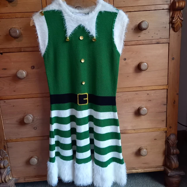 PRIMARK ADULT CHRISTMAS Elf Costume Knitted Dress Hat, Size 6/8 £6.52 ...