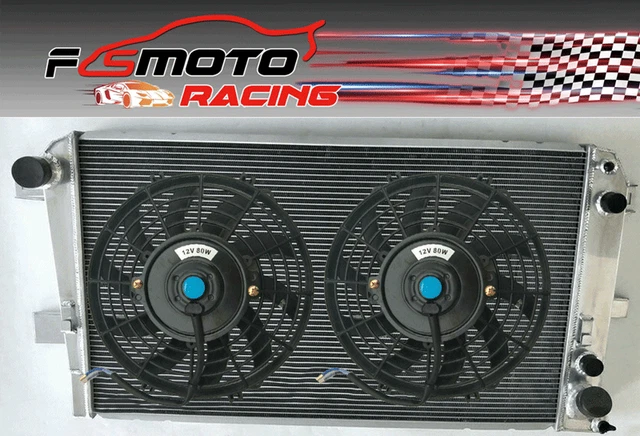 5ROW ALUMINUM RADIATOR+FANS For 2001-2005 Chevy GMC Duramax Diesel 6.6L ...