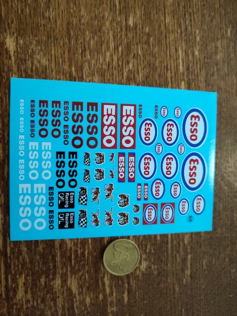 DECALCOMANIE DECALS ANCIEN Wrc Pub Rallye Esso 1/24 EUR 7,50 - PicClick FR