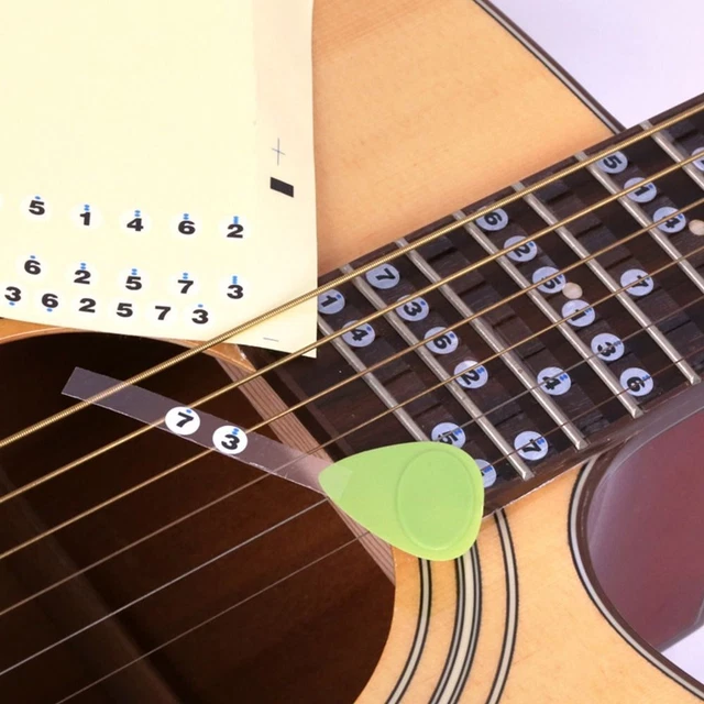FRETS DECALS GUITAR Fretboard Notes Fretboard Note Map Ukulele Labels ...