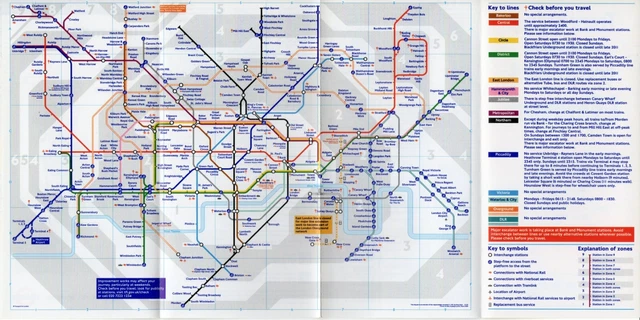 LONDON UNDERGROUND TUBE Map Journey Planner March 2009 £1.00 - PicClick UK