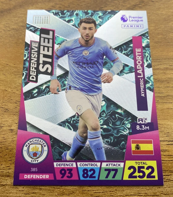PANINI ADRENALYN XL PL 2023 Aymeric Laporte DEFENSIVE STEEL Card No.385 ...