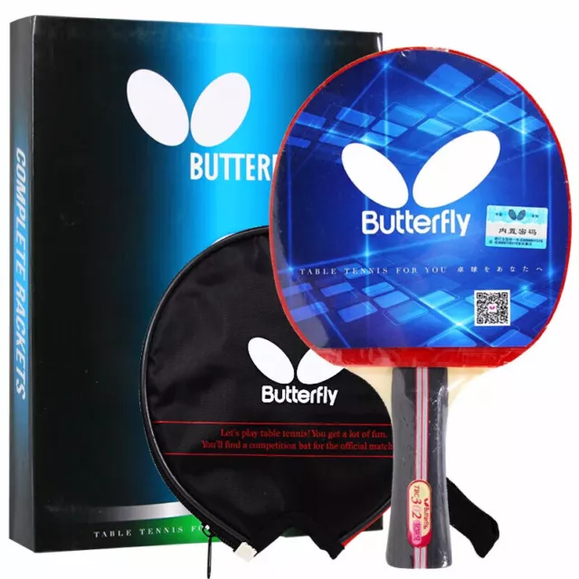 BUTTERFLY 302 FLARED Table Tennis Racket 5 PLY Long Handle Ping Pong ...