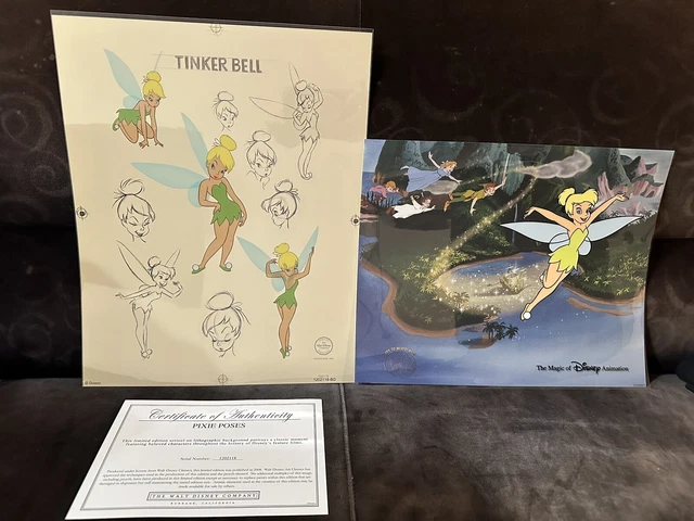 DISNEY SERICEL TINKER Bell cel PIXIE POSES Limited Edition $175.00 ...