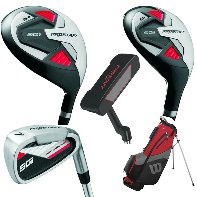 WILSON PROSTAFF SGI Hommes Golf Set Complet 6-SW Bois 5 Hybrid 5 Putter ...