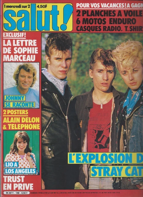 SALUT STRAY CATS Bob Marley Sophie Marceau Alain Delon Johnny Hallyday ...