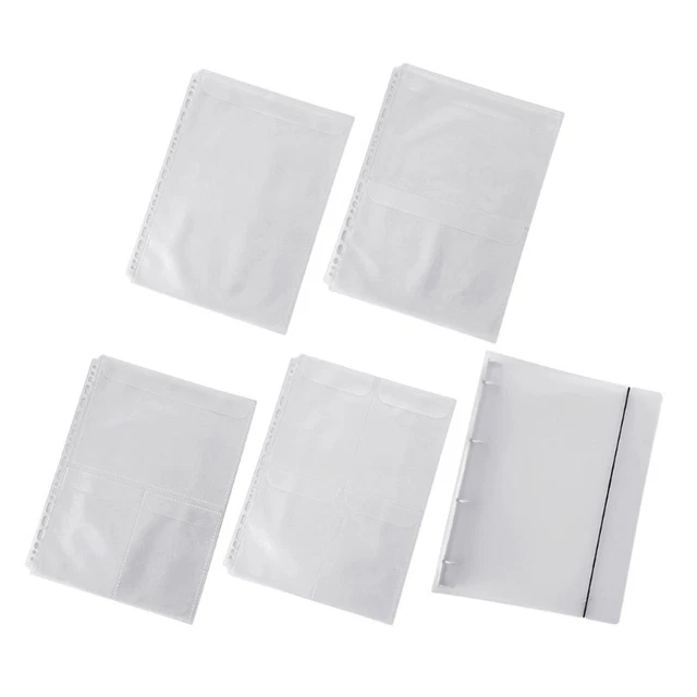 LETTER SIZE 4 Rings Binder Expandable Document Organizers Clear Binder ...