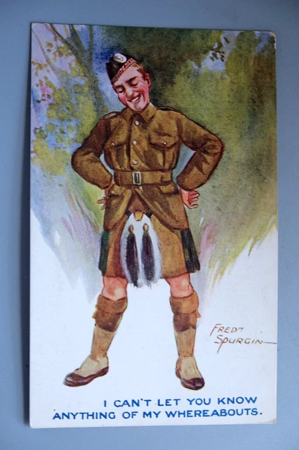CARTE POSTALE, BANDE dessinée, Fred Spurgin Inter Art Terrier, soldat ...