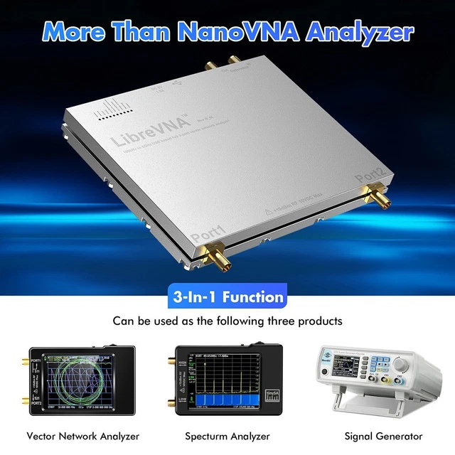 NEW PRACTICAL LIBREVNA Host Network Analyzer 100kHz-6GHz 2-Port USB ...