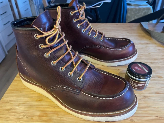 RED WING 8138 Heritage Work 6" Moc Toe Boot- UK 9 EUR 43 Oil Slick ...