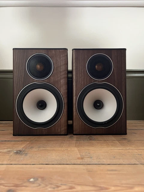 MONITOR AUDIO BX1 Bookshelf Speakers Bronze Dark Brown Wood. Good ...