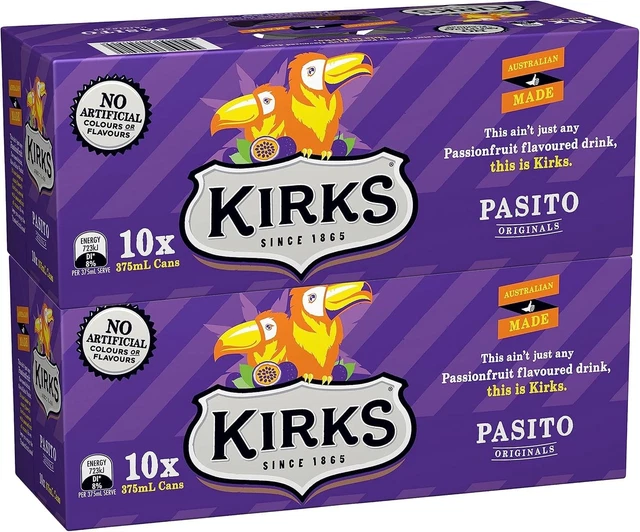 KIRKS PASITO SOFT Drink Multipack Cans 20 x 375 mL $25.29 - PicClick AU