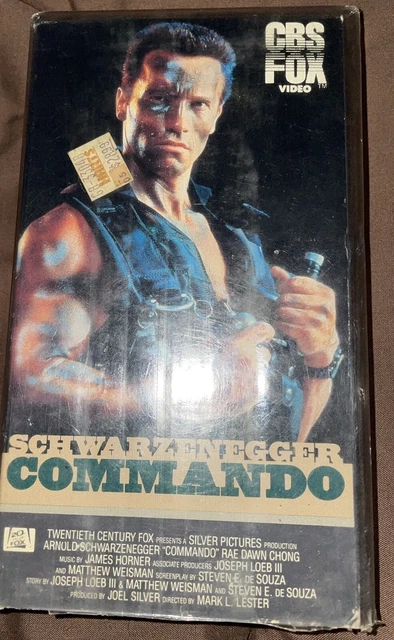 COMMANDO VHS TAPE 1986 Original Release CBS FOX Arnold Schwarzenegger ...