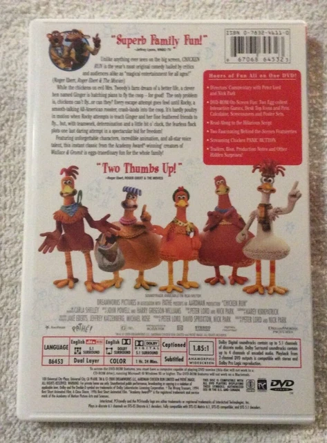 CHICKEN RUN DVD Special Edition - Disc VG condition - Kids Animated ...
