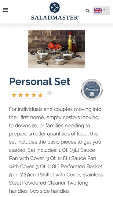 SALADMASTER COOKWARE - Personal Set, Electric Skillet £2,500.00 ...