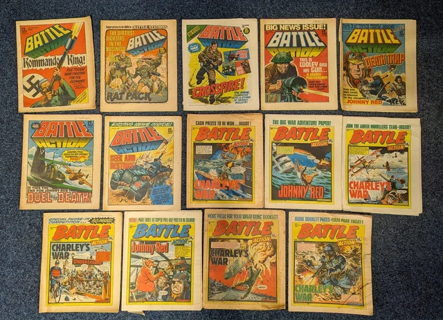 1980 14 ISSUES BATTLE Picture Weekly UK War Comic Job Lot Action/2000AD ...