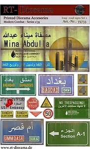 IRAQI ROAD SIGNS No.2 Segnaletica Stradale Del Iraq No. 2 1:35 Plastic ...