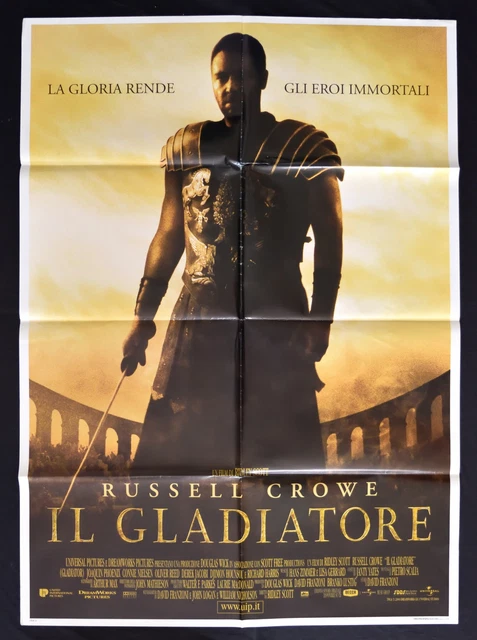 MANIFESTO 2F IL GLADIATORE ridley scott russell crowe phoenix A231 EUR 49,99 - PicClick IT