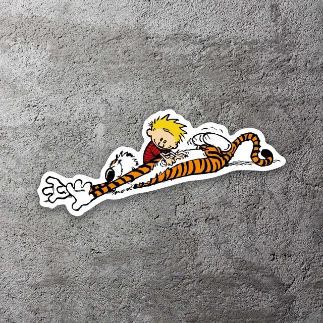 CALVIN AND HOBBES Vinyl Sticker 5" Wide - Includes Two Stickers $5.99 ...