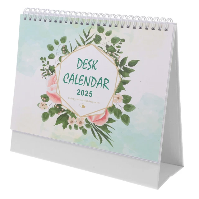 SMALL DESK CALENDAR 2025 January 2025 - Dec 2025 Standing Flip Desk ...