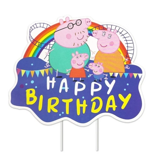 PEPPA PIG HAPPY Birthday Cake Topper £3.10 - PicClick UK