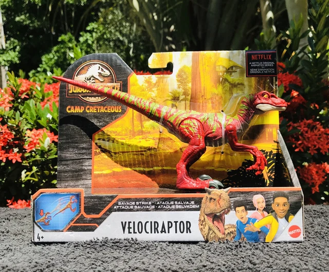 FIGURINE DINOSAURE JURASSIC World Camp Cretaceous Red Velociraptor ...