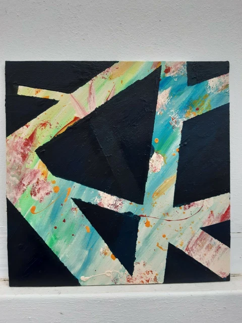 ORIGINAL ACRYL GEMÄLDE Abstrakte Kunst Modernes Unikat (25x25cm) EUR 35,00 - PicClick DE