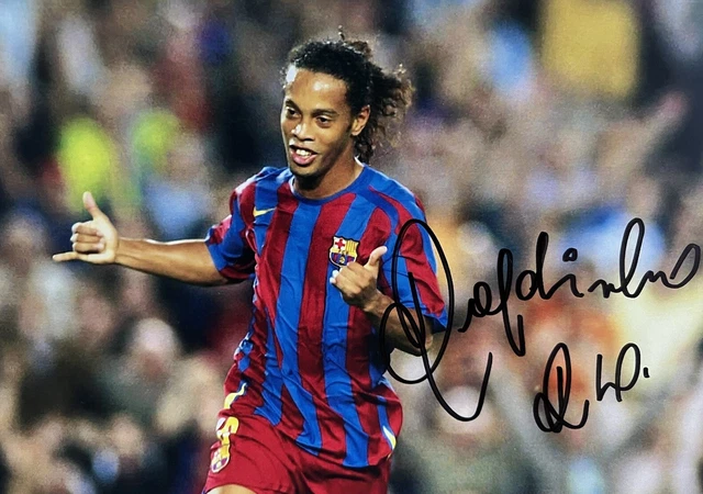 RONALDINHO SIGNED FC Barcelona Autógrafo Futbol Soccer Autograph Brazil ...