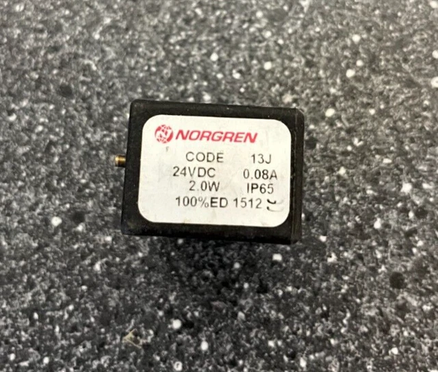 NORGREN SOLENOID COIL 13J, 24VDC, 0.08A, 2.0W, IP65, New £24.26 ...