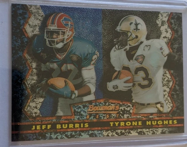 1994 STADIUM CLUB Bowman's Best Jeff Burris/Tyrone Hughes insert #25 ...