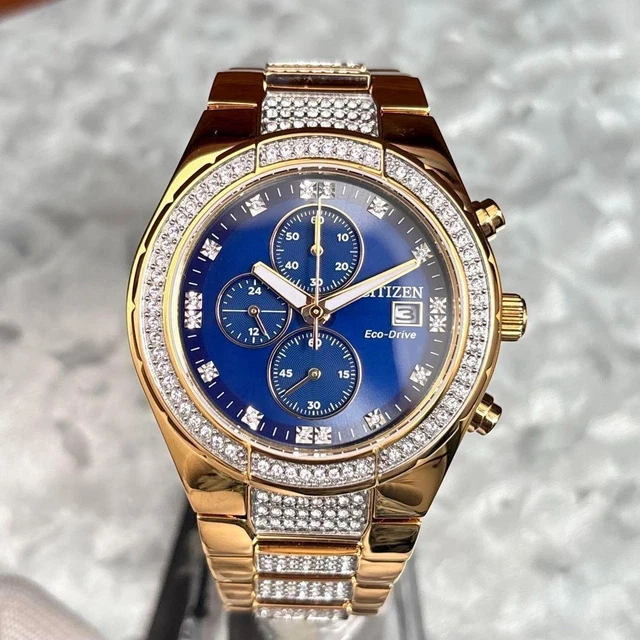 CITIZEN CAL.B612 ECO Drive Chronograph Stainless Steel Solar Mens Watch ...