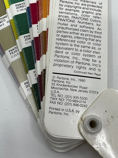 VINTAGE PANTONE CMYK Process Color Imaging Guide 1990 £47.23 - PicClick UK