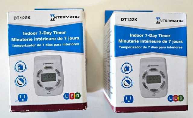 INTERMATIC 15 AMP 7-Day Indoor Plug-In Heavy-Duty Digital Timer White 2 ...