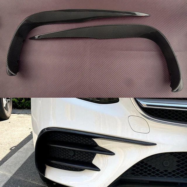 CARBON FIBER STYLE Front Bumper Lip Spoiler Trim Fit for Mercedes Benz ...