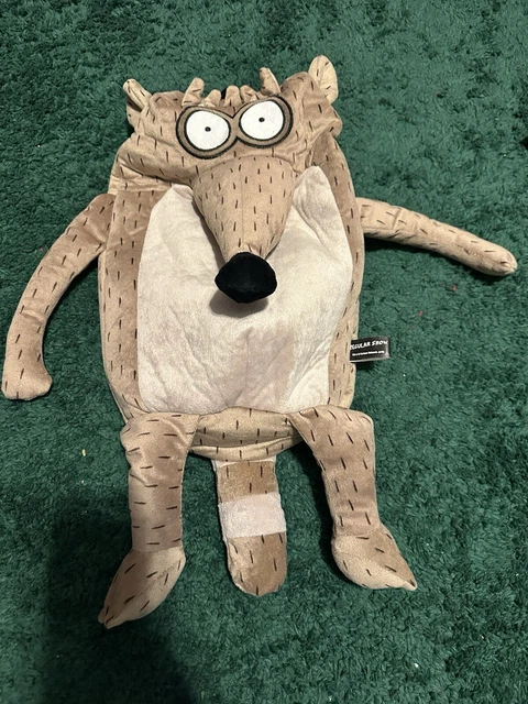 REGULAR SHOW: RIGBY Raccoon 19" Plush Backpack Bag Cartoon Network £48. ...