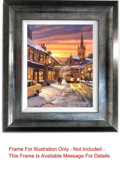 PETE RUMNEY ART Painting Twilight On The High Street Signed Original ...