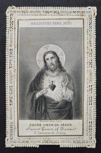 SACRÉ CŒUR DE Jésus - Bouasse Lebel - Canivet XIXe - Image Pieuse ...