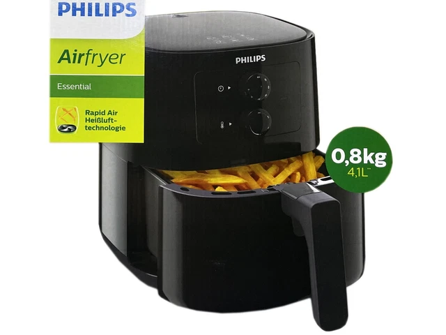 PHILIPS HEISSLUFTFRITTEUSE 1425W Air Chaud Fritteuse Airfryer HD9200 ...