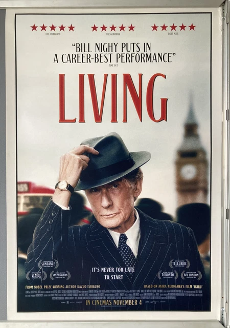 CINEMA POSTER: LIVING 2022 (One Sheet) Bill Nighy Aimee Lou Wood Alex ...