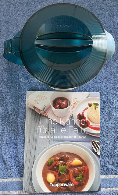 TUPPERWARE® MICROCOOK MIKROWELLENKANNE mit Deckel + Rezeptheft-beides ...