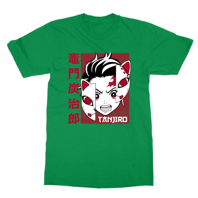 TANJIRO CAT MASK Slayers Anime Manga Series Demon Hero Unisex Tee ...