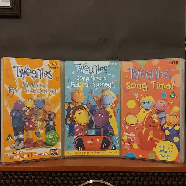 TWEENIES MUSIC THEME Vhs Bundle Song Time / Pop A Rooney / Fab a Rooney ...