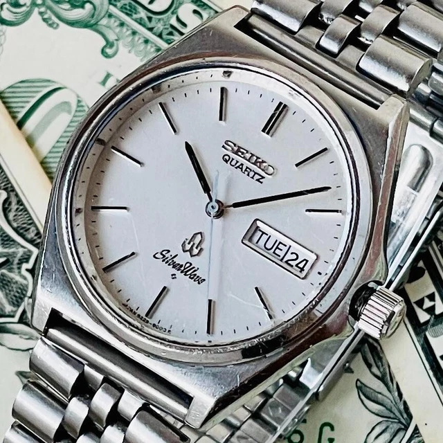 MONTRE HOMME SEIKO Silver Wave 8229-8000 quartz analogique d'occasion ...