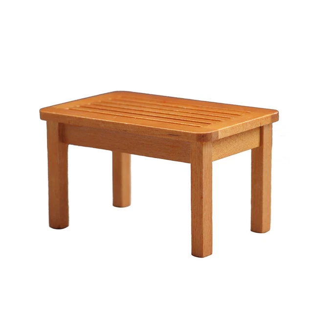 MINI WOOD COFFEE Table Simulation Tea Table Playhouse Table Ornament ...