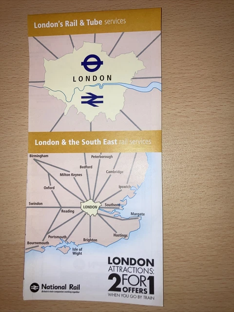 LONDON AND SOUTH East Rail Network Map December 2018 New £2.75 ...